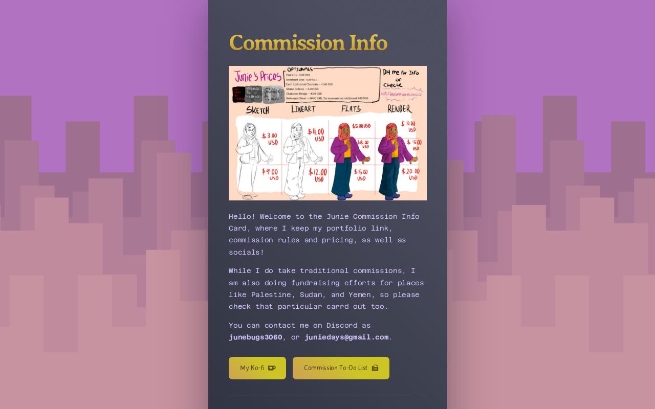 Junie's Commission Info